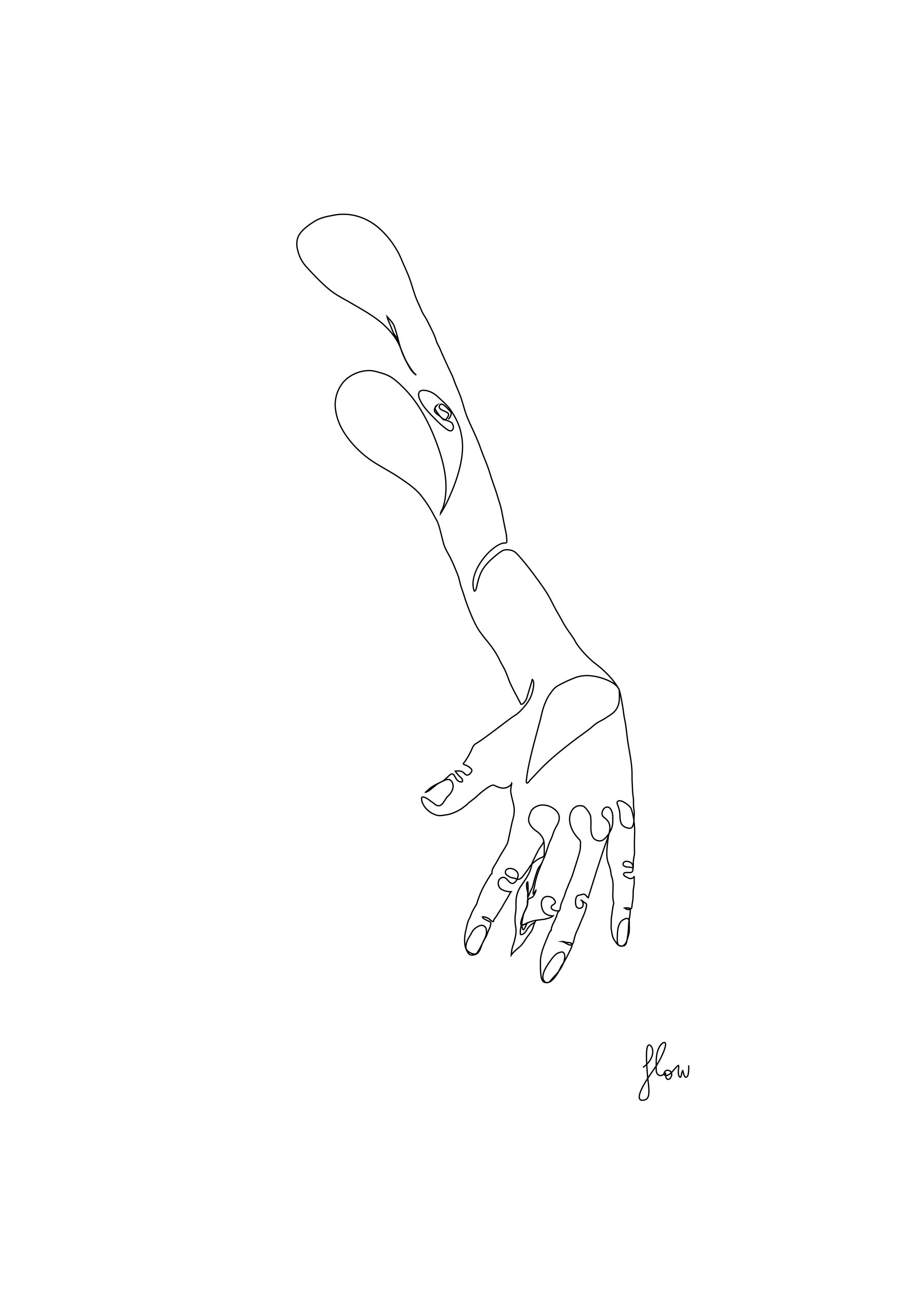 Woman intimate touch: Line Art Artwork